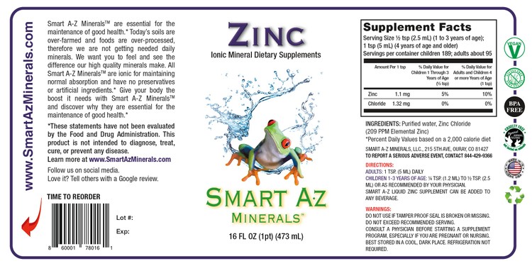 Zinc Liquid Mineral Supplement | Smart AZ Minerals